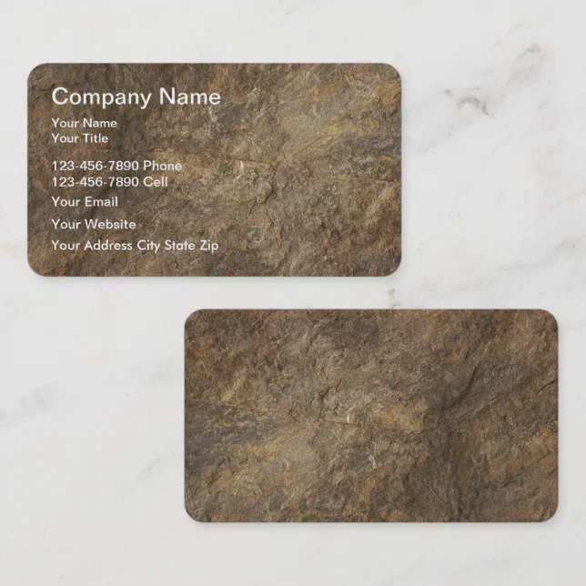Granite Stone Look Business Cards | Zazzle