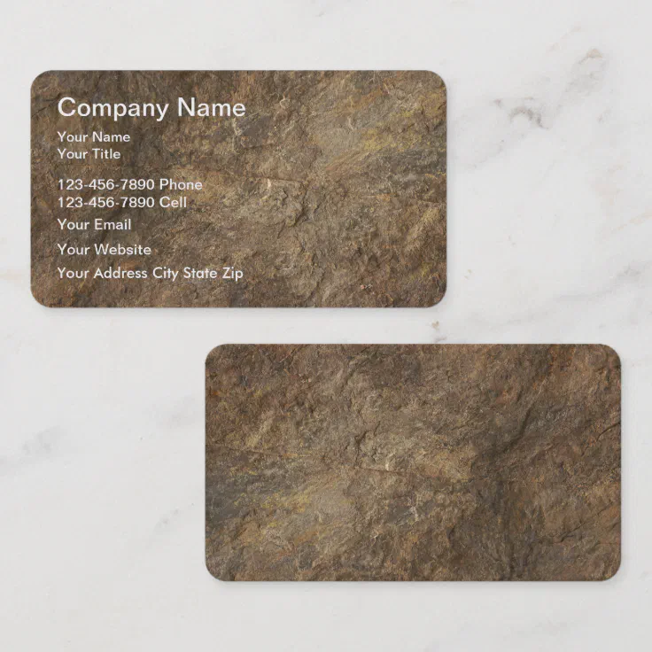 Granite Stone Look Business Cards | Zazzle