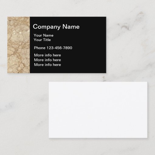Granite Stone Look Design Business Card | Zazzle