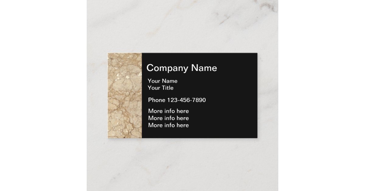 Granite Stone Look Design Business Card | Zazzle