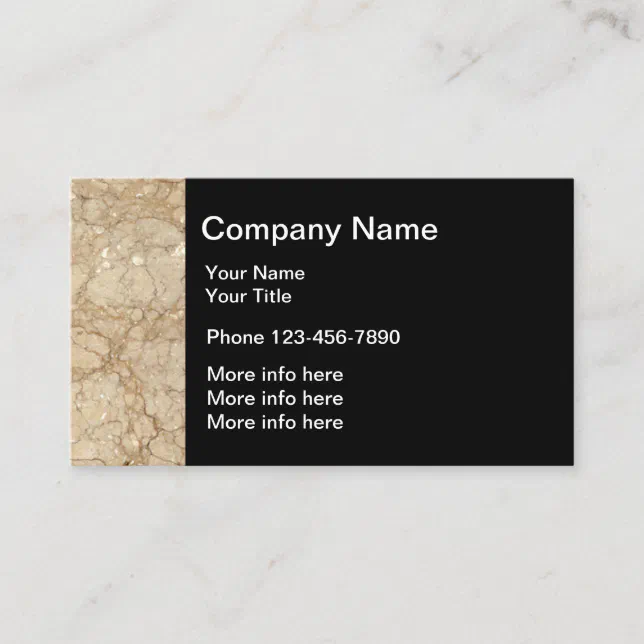 Granite Stone Look Design Business Card | Zazzle