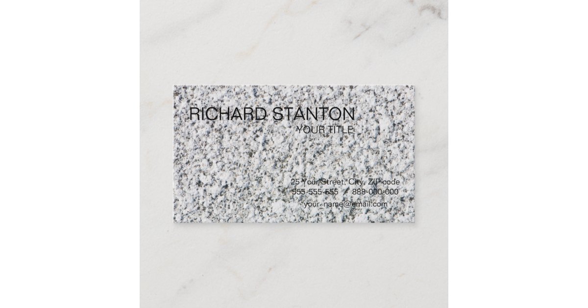 Granite surface pattern business card | Zazzle