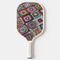 Granny Square Crocheted Quilt Pickleball Paddle | Zazzle