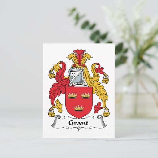 Grant Family Crest Postcard | Zazzle