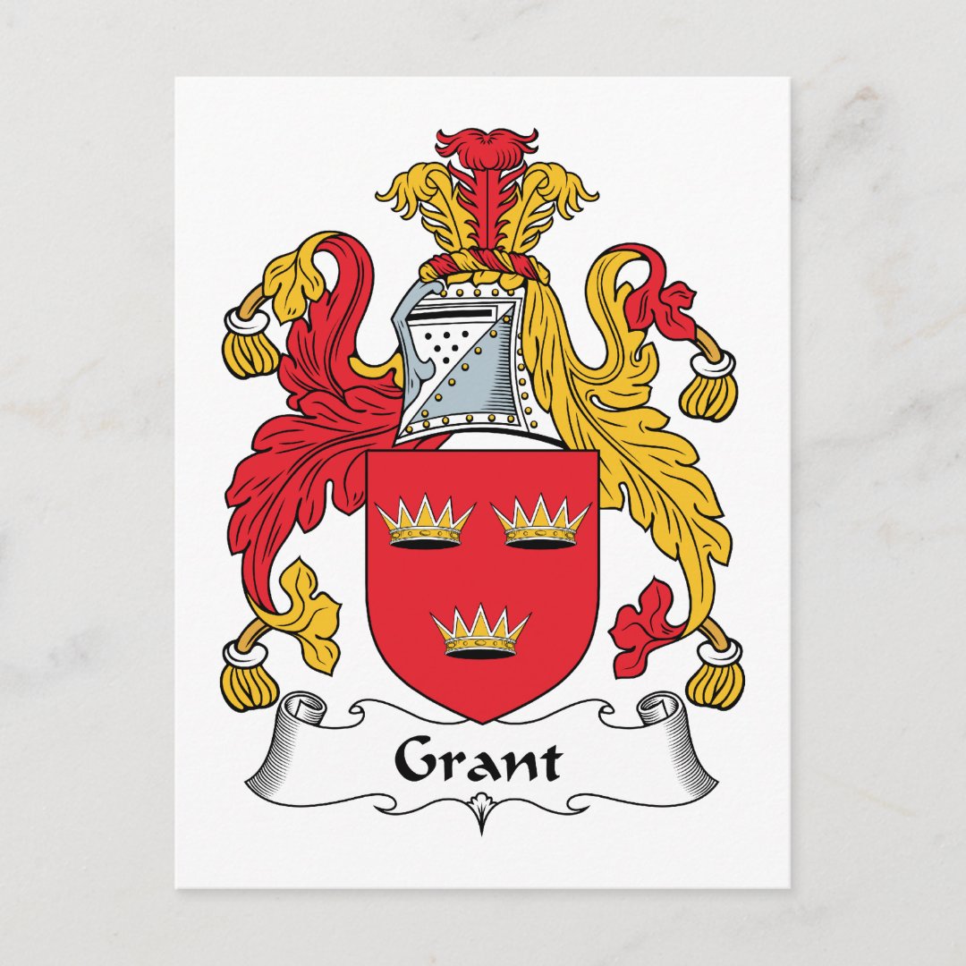 Grant Family Crest Postcard | Zazzle