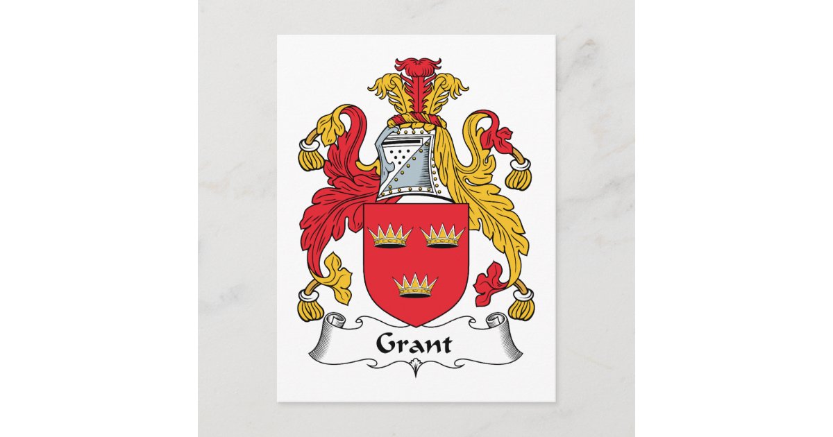 Grant Family Crest Postcard | Zazzle