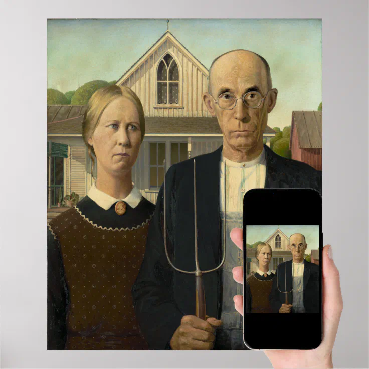 GRANT WOOD - American gothic 1930 Poster | Zazzle