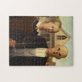 Grant Wood American Gothic Fine Art Painting Jigsaw Puzzle | Zazzle