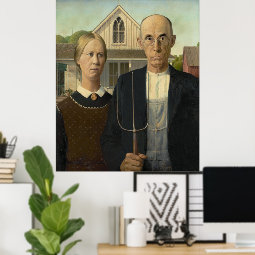 Grant Wood - American Gothic Poster | Zazzle