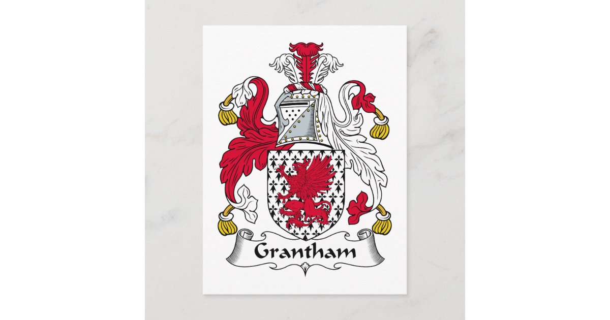 Grantham Family Crest Postcard | Zazzle