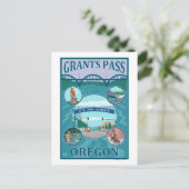 Grants Pass, OregonScenic Travel Poster Postcard | Zazzle