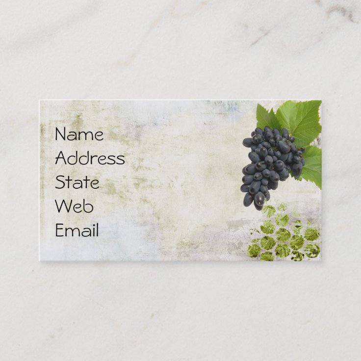 Grape Business Card | Zazzle