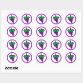 Grape flavor circle sticker labels | Zazzle