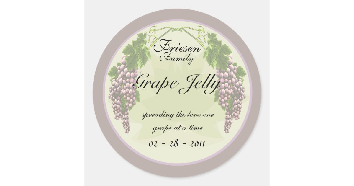 Grape Jelly labels | Zazzle