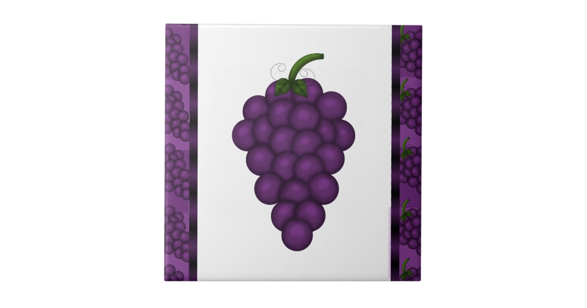 Grape kitchen tile | Zazzle