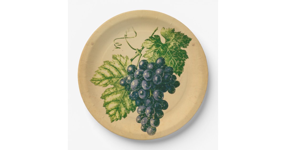 Grape Paper Plates | Zazzle
