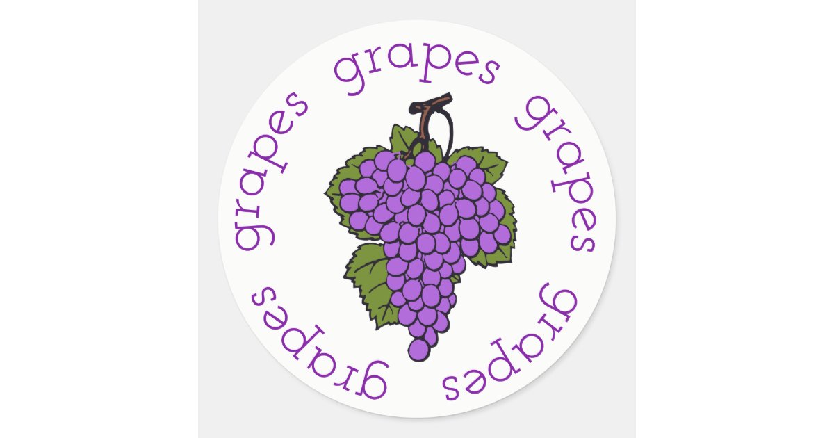 Grape Rounds Classic Round Sticker | Zazzle