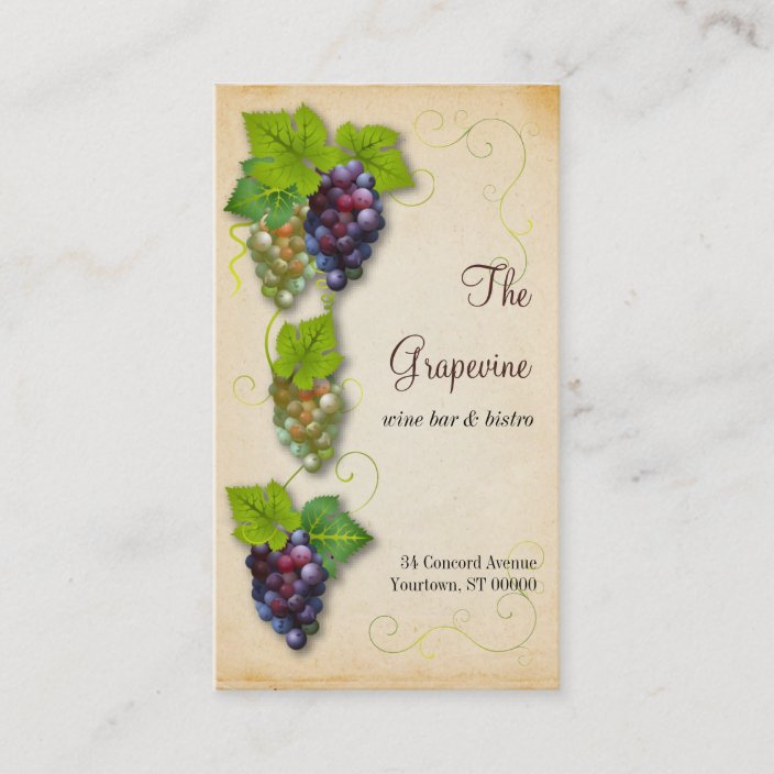 Grape Vine Business Card | Zazzle.com