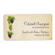Grape Vine Wine Bottle Horizontal Label | Zazzle
