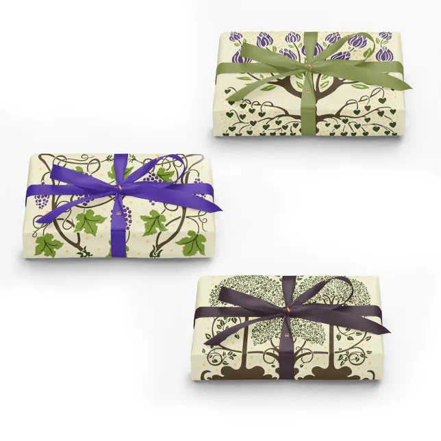 Grape Vines And Trees By Aubrey Beardsley Wrapping Paper Sheets | Zazzle