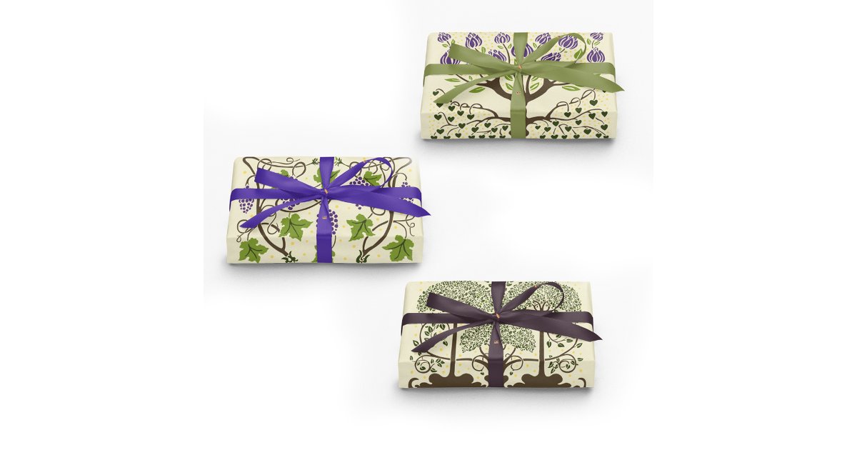 Grape Vines And Trees By Aubrey Beardsley Wrapping Paper Sheets | Zazzle