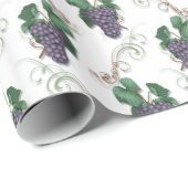 Grape wine pattern wrapping paper | Zazzle