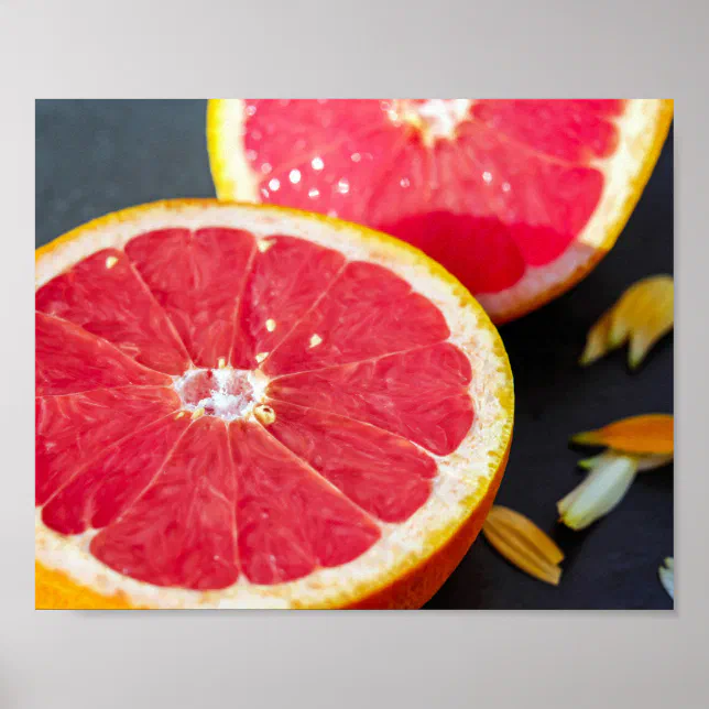 Grapefruit Fruit Photography Poster | Zazzle