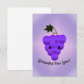 Grapeful For You Grapes Thank You Card | Zazzle