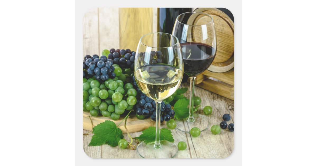 grapes and wine stickers | Zazzle