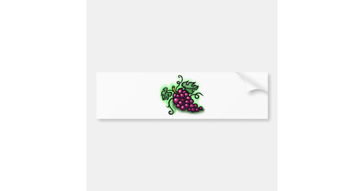 Grapes Bumper Sticker | Zazzle