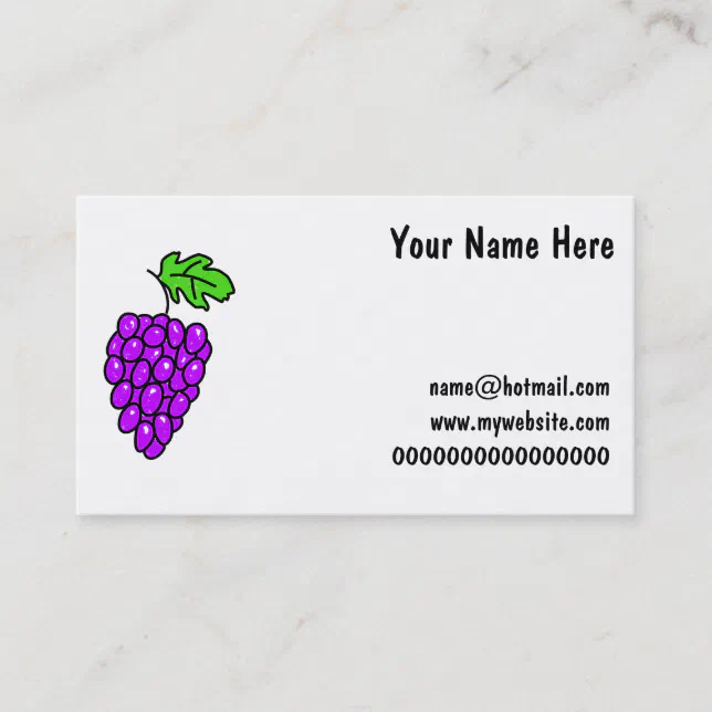 Grapes Business Card | Zazzle