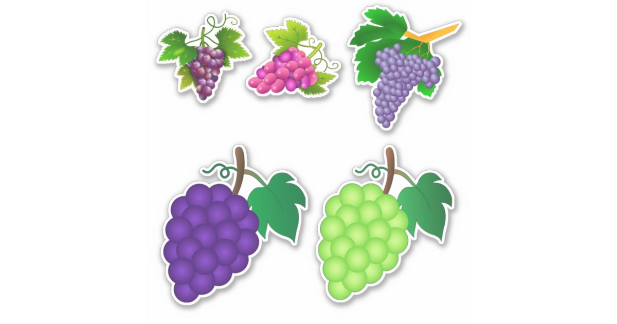 Grapes Decal Stickers | Zazzle