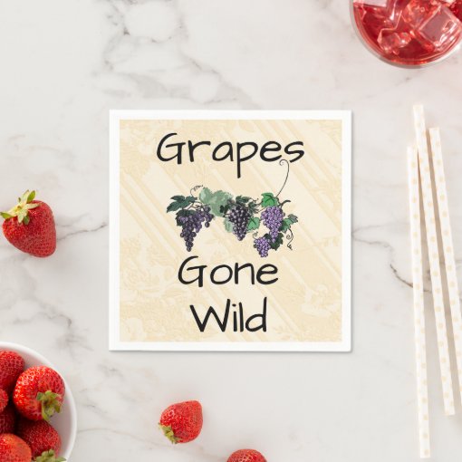 Grapes Gone Wild Paper Napkin | Zazzle