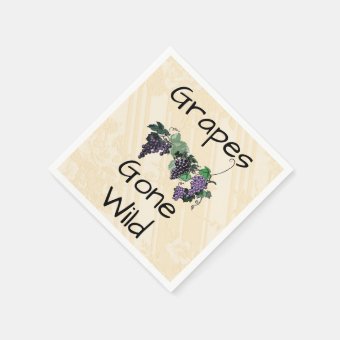 Grapes Gone Wild Paper Napkin | Zazzle