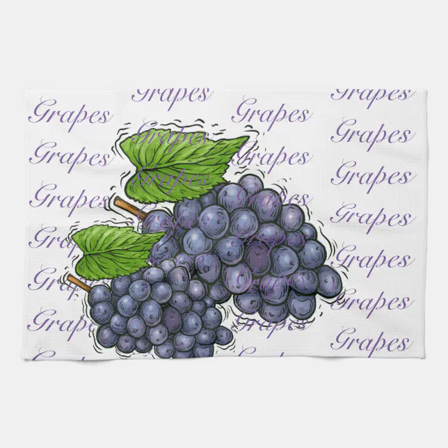 Grapes Kitchen Towels | Zazzle