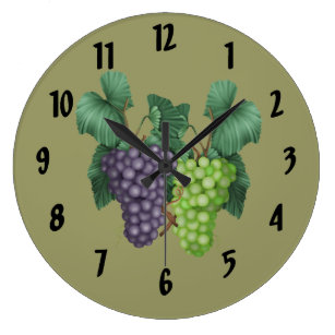 Grape Wall Clocks | Zazzle