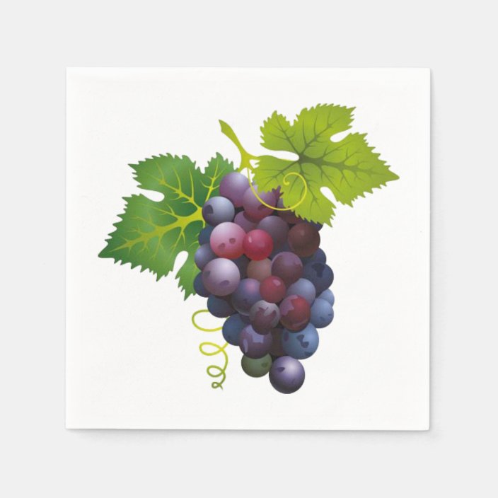Grapes Paper Napkins | Zazzle.com