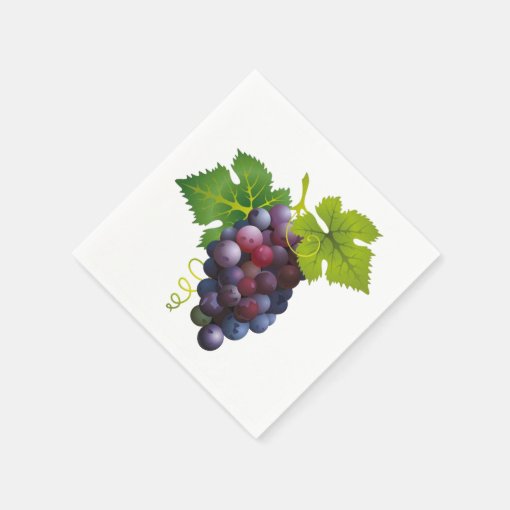 Grapes Paper Napkins | Zazzle
