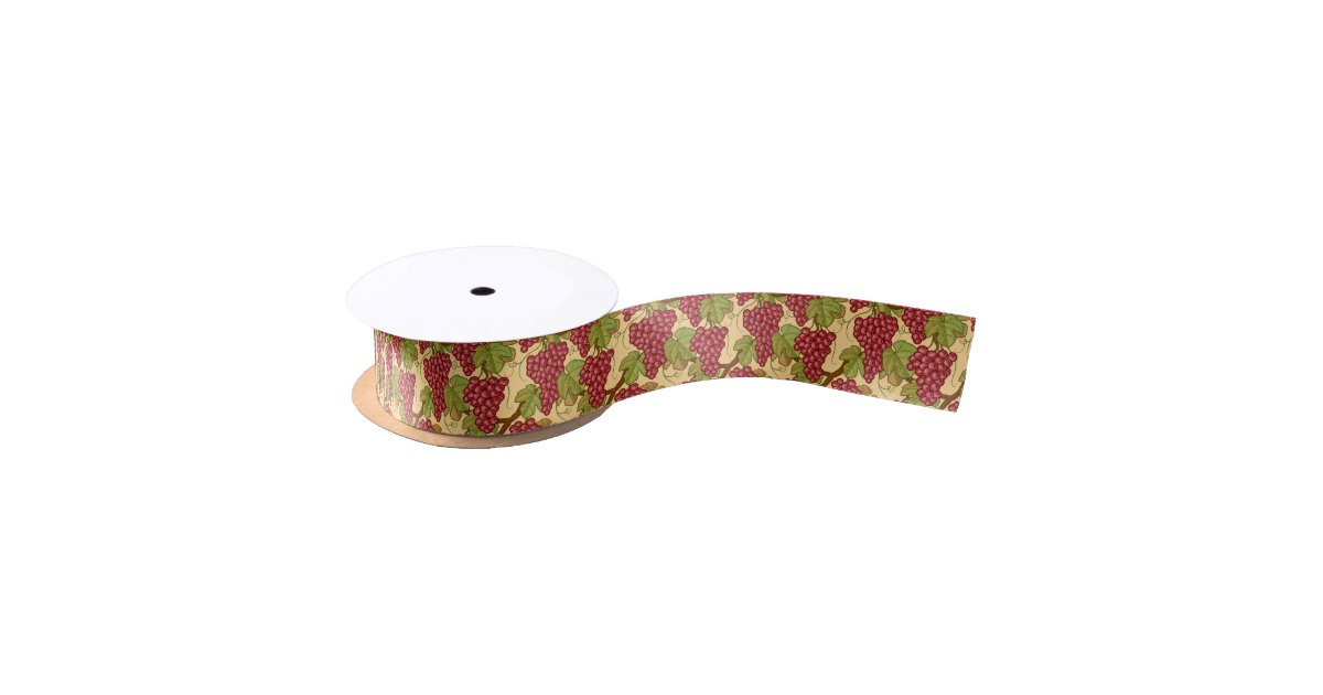 Grapes Satin Ribbon | Zazzle