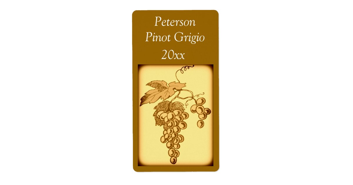 Grapes Wine Label | Zazzle