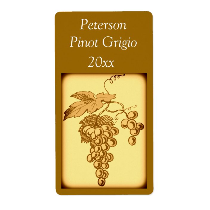 Grapes Wine Label | Zazzle.com