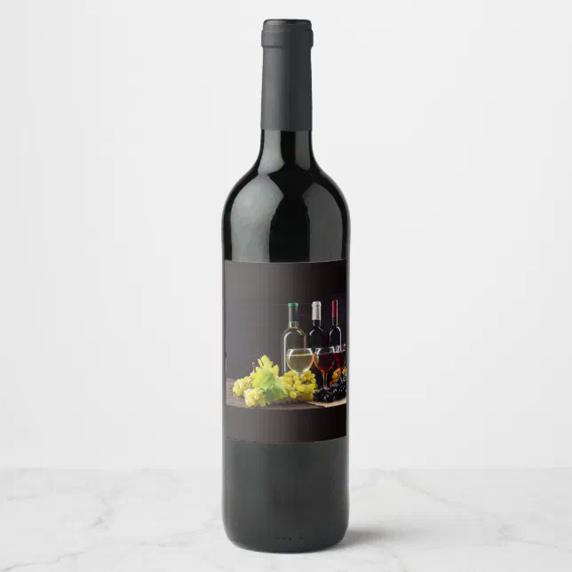 Grapes Wine Label | Zazzle