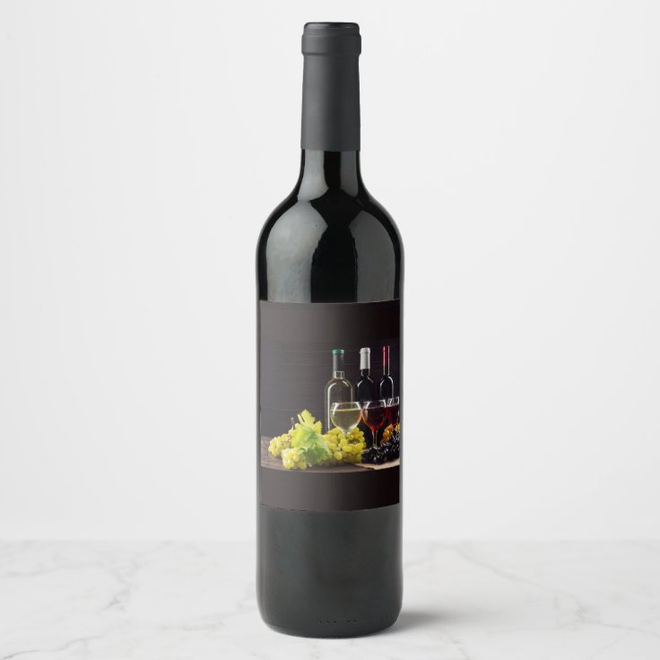Grapes Wine Label | Zazzle