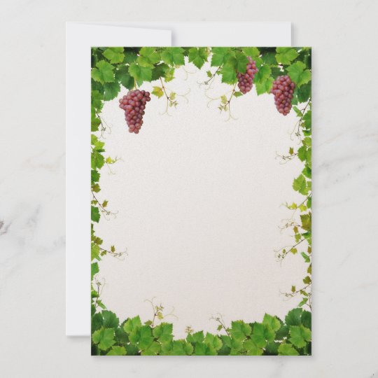 Grapevine Border Invitation | Zazzle.com