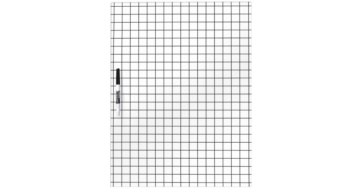 Graph Paper Grid Coordinate Squared Chart Math Dry Erase Board | Zazzle