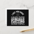 Graph Paper Plotting Something Pun Math Teacher Postcard | Zazzle