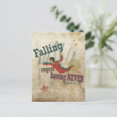 Graphic Art with motivational message: Skydiving Postcard | Zazzle
