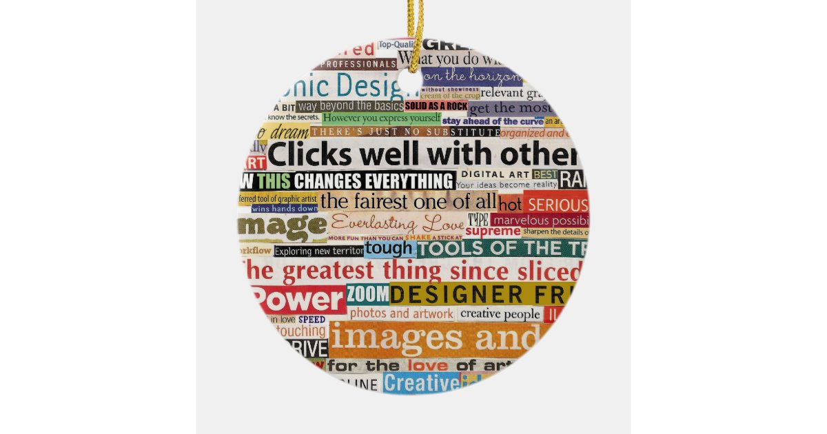 Graphic Design Ceramic Ornament | Zazzle