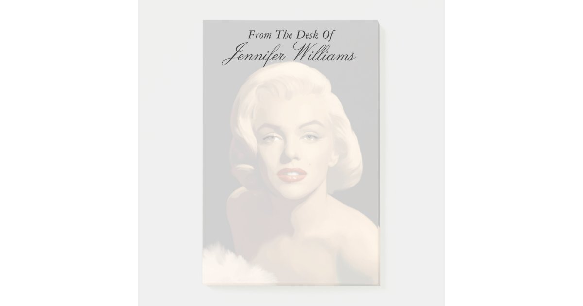 Graphic Gray Marilyn Post-it Notes | Zazzle