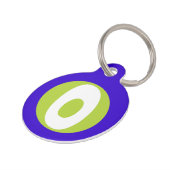 Graphic Lowercase Letter O Custom Initial Pet Tag | Zazzle